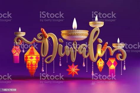 디왈리 축제 디왈리 디파발리 또는 디파발리를 위한 3d 렌더링은 연단에 금 디야가 있고 컬러 배경에 무늬가 있고 크리스탈이 있는 빛의 축제 인도입니다 3차원 형태에 대한