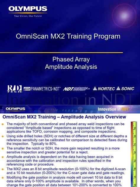 Mx2 Training Phased Array Analysis Amplitude Pdf Amplitude Sensitivity And Specificity