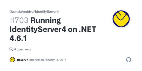 running identityserver4 on 4 6 1 · issue 703 · duendearchive