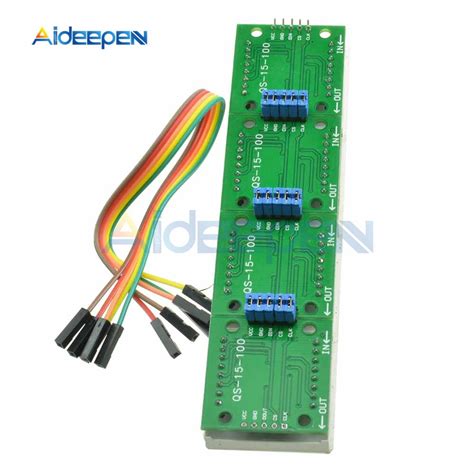 Max7219 Led Microcontroller 4 In 1 Display With 5p Line Dot Matrix Con