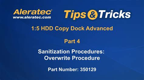 How To Overwrite And Sanitize Aleratec 15 Hdd Copy Dock Advanced