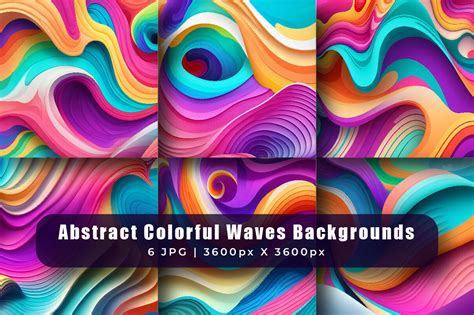 Abstract Colorful Waves Backgrounds Graphic by srempire · Creative Fabrica