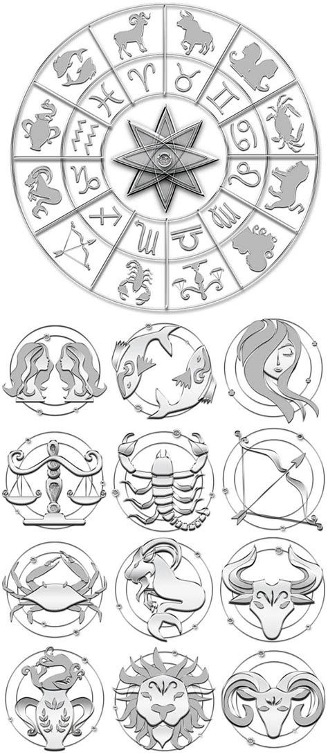 12星座十二星座铬金星盘双圆环图案符号星座元素设计psd模板素材 淘宝网 花瓣网