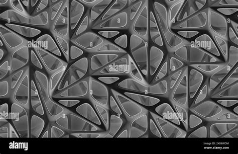 Monochrome Abstract Image Showcasing A Complex Network Texture Resembling Interconnected Nodes