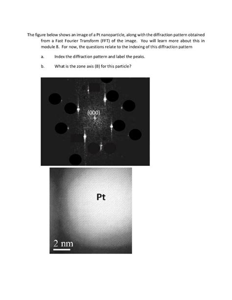 Solved The Figure Below Shows An Image Of A Pt Nanoparticle Chegg