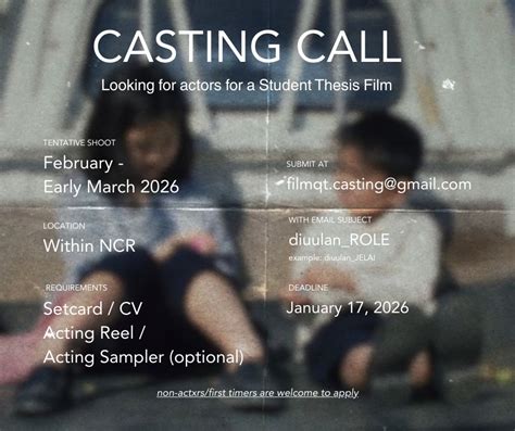 Floor21 📢 Casting Call Upfi Thesis Film Looking For Facebook
