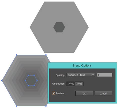 how to create a blended hexagonal print design in adobe illustrator