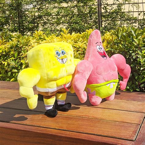 قیمت و خرید عروسک طرح باب اسفنجی و پاتریک مدل بدنساز ارتفاع 40 سانتی متر مجموعه 2 عددی