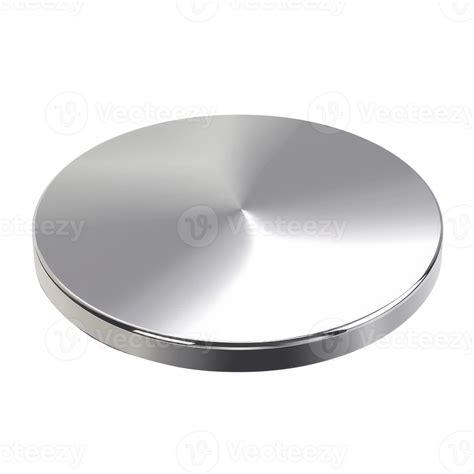 D Render Of Round Button Isolated On Transparent Background With Clipping Path PNG