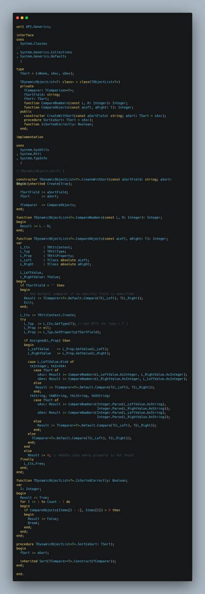 TDynamicObjectList For Dynamic Sort Objects I Made This Delphi PRAXiS En