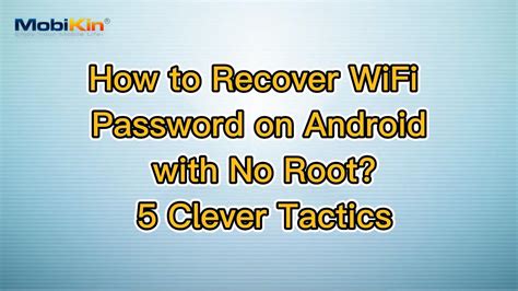 How To Recover Wifi Password On Android With No Root 5 Clever Tactics Youtube