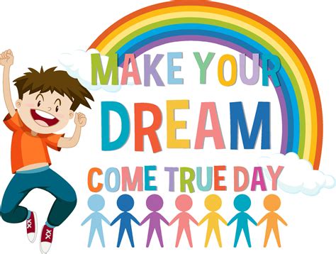 Make Your Dream Come True Day Logo Concept 11668025 Vector Art at Vecteezy