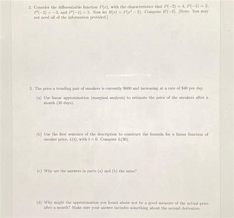 Solved 2 Consider The Differentiable Function P X With