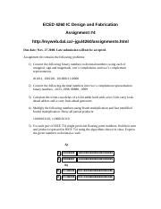 IC Design And Fabrication Assignment Binary To Decimal Two S Course Hero