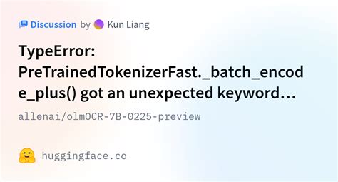 allenai olmocr 7b 0225 preview · typeerror pretrainedtokenizerfast