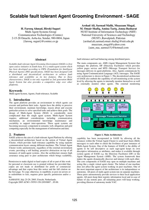 pdf scalable fault tolerant agent grooming environment sage