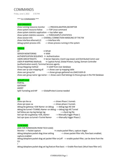Commands Pdf Firewall Computing Debugging