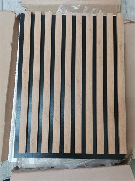 Стеновые панели реечные декоративные рейки на стену Дуб бунратти черная основа 690х505 мм