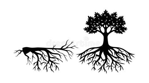 Full Tree With Exposed Roots Vector Illustration For Resilience Vector Design Generative Ai