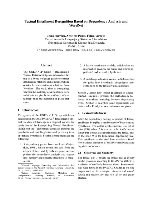 pdf textual entailment recognition based on dependency analysis and