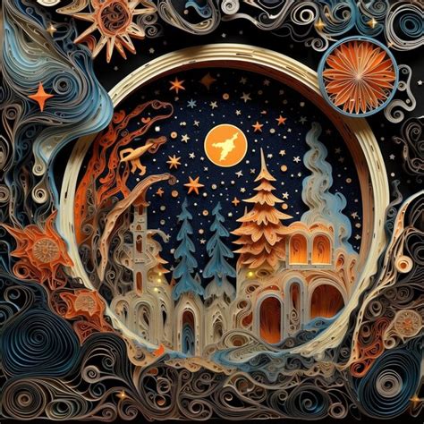 Premium Ai Image Multidimensional Paper Art