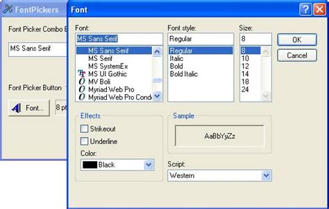 the ultimate toolbox font pickers codeproject