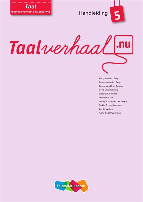 Handleiding Taal Groep 5 Blok 1 By Thiememeulenhoff Issuu