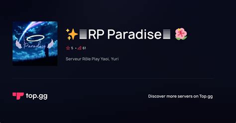 Join │rp Paradise│ 🌺 Discord Server The 1 Discord Server List