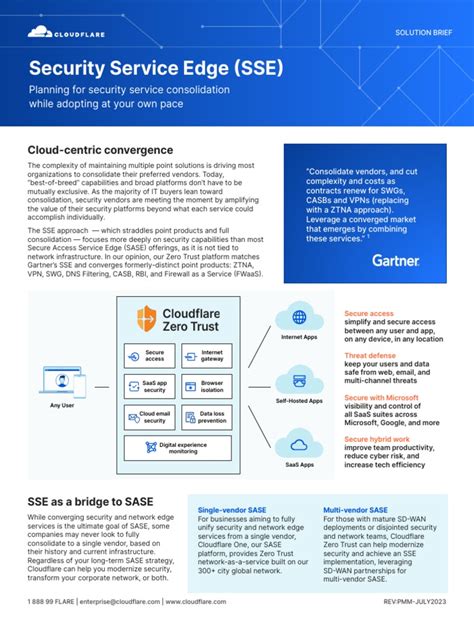 Sse Brief Cloudflare One 2023 V2 Pdf Information And Communications Technology Data