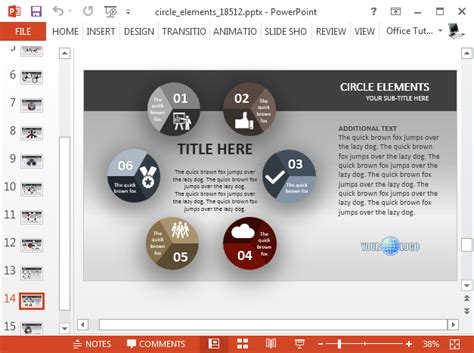 Animated PowerPoint Infographic Template With Circle Diagrams
