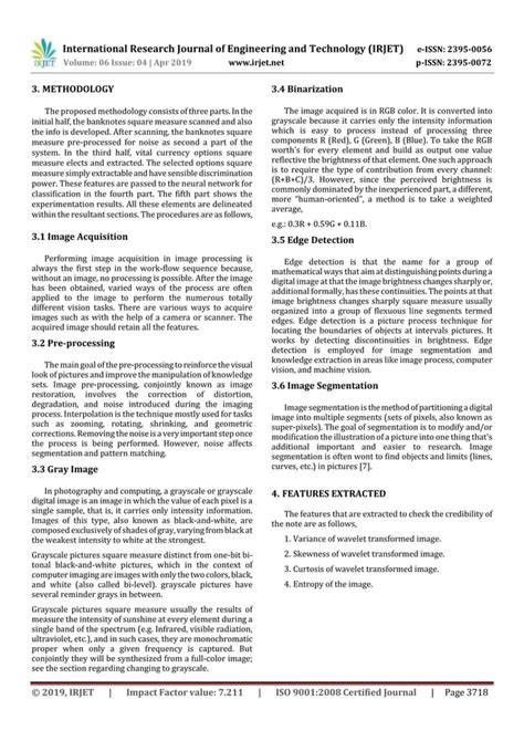 Irjet Fake Paper Currency Recognition Pdf