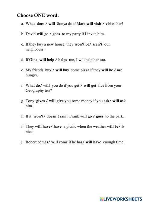 First Conditional 853890 Justyna Bla Live Worksheets