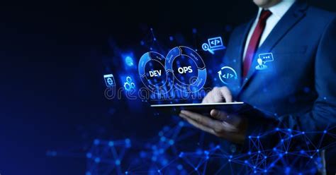 Devops Dev Ops Software Development Business Technology Automation Process Concept Stock Image