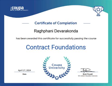 Contracts Certification Pdf