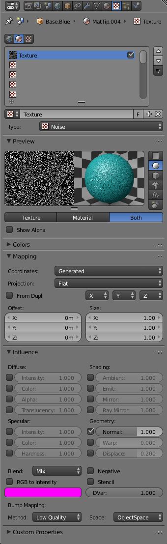 Materials Blender Internal Noise Texture Not Showing In Normal