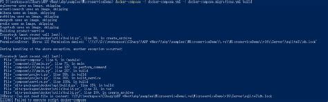 build microservicedemo image failed cannot read sqlite3 db lock