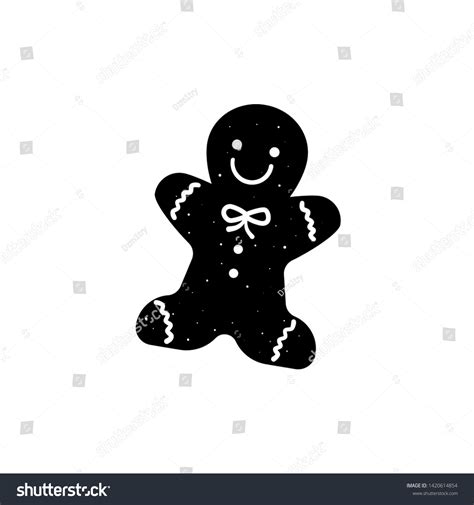 진저브레드 맨 쿠키 실루엣 아이콘 흰색 스톡 일러스트 1420614854 Shutterstock