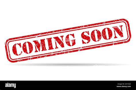Coming Soon Stamp Shadow Symbol Label Sticker Sign Button Text Banner Vector Illustration