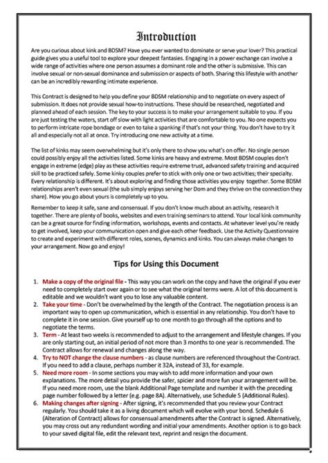 Digital Contracts Spice Sex Agreements Erotic Contract Templates