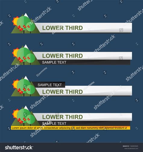 Lower Third Design Template Vector Illustration Stock Vector Royalty Free 1183093945