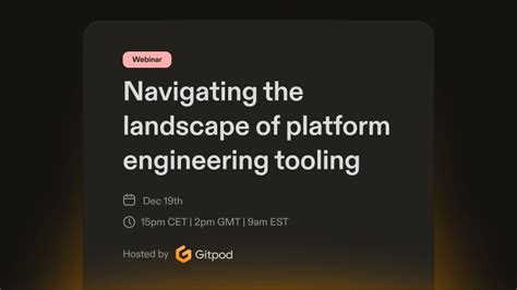 Gitpod On Linkedin Platform Engineering Tooling Webinar 🛠️ Join Us