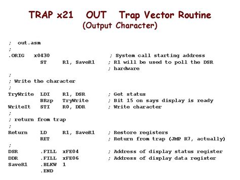 Chapter 9 Trap Routines Ret Subroutines Or Functions
