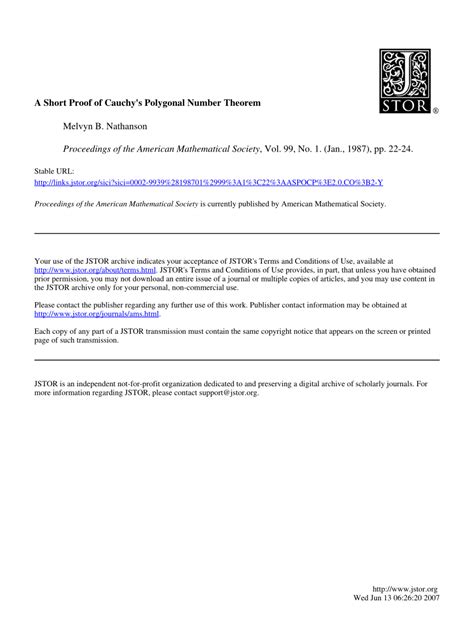 pdf a short proof of cauchy s polygonal number theorem