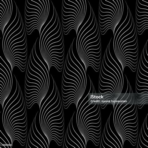 Seamless Abstract Retro Geometric Pattern Blended Curves And Lines In Geometric Layout Stock