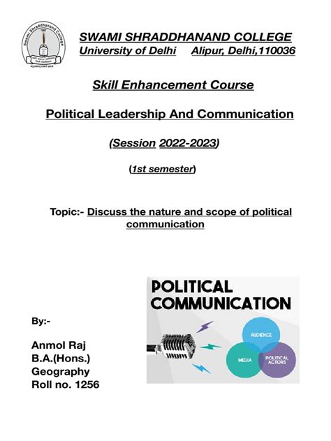 Scope Of Political Communication Intr Pdf