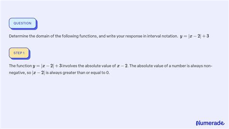 solved determine the domain of the following functions and write your