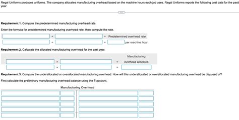 Solved Requirements 1 Compute The Predetermined