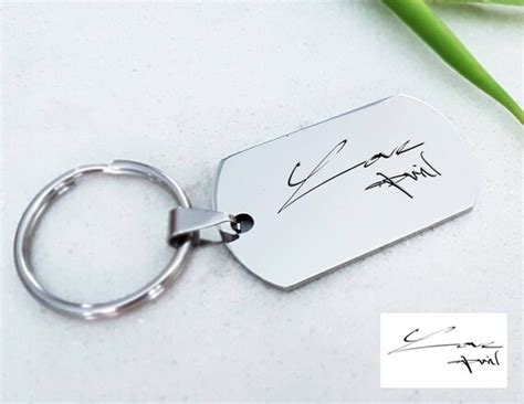 Hand Writing Signature Engraving Army Military Tag Custom Etsy