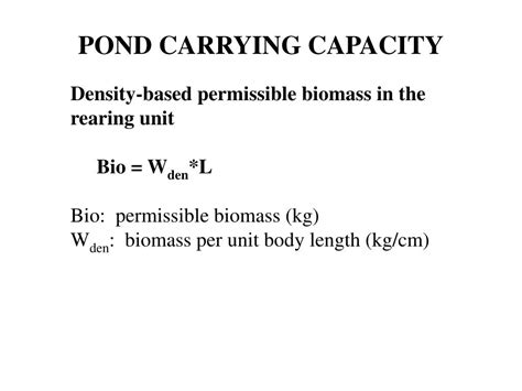 Ppt Pond Carrying Capacity Powerpoint Presentation Free Download