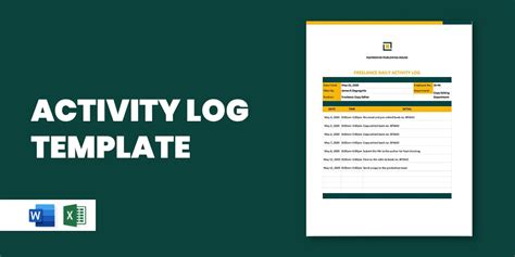 17 Free Activity Log Template Word Excel PDF Documents Download
